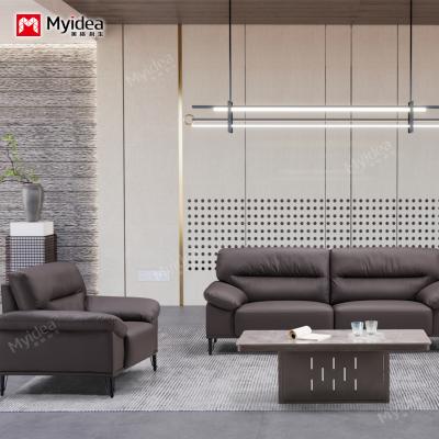 China Solid Wood Frame Office Sofa Set Lightweight Luxury Business Furniture for Manager Room for sale