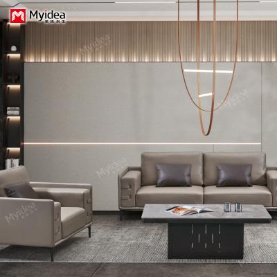 China Modern Office Leather Sofa Set for Meeting Room VIP Reception Area Business Lounge MG543 for sale