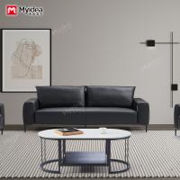 China Modern Leather Office Modular Sofa for Hotel Living Room Customizable 3-Seat for sale