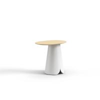 China Modern Light Colored Coffee Table Unique Shape Living Room Furniture 120cm for sale