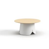 China Modern Light Colored Coffee Table Unique Shape Living Room Furniture 120cm for sale