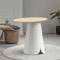 China Modern Light Colored Coffee Table Unique Shape Living Room Furniture 120cm for sale
