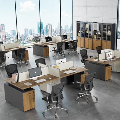 China Staff Desk Facing Two Or More People With Screen, Staff Computer Desk for sale