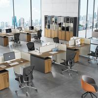 China Staff Desk Facing Two Or More People With Screen, Staff Computer Desk for sale