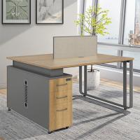 China Two Person Office Desk with Drawers 1200x1200mm Large Capacity Storage Computer Desk for sale
