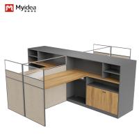 China Myidea L-Shaped Executive Desk with Filing Cabinet 450lb Load Capacity E0 Grade Particle Board for sale