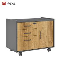 China Myidea Industrial Style Movable Sub Cabinet Office Furniture Simple Storage File Cabinet with P2 MFC Board for sale