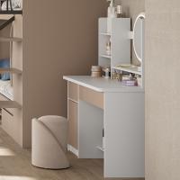 China Compact Apartment Dressing Table with Stool 550x530x840mm Makeup Storage Desk for sale