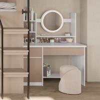 China Compact Apartment Dressing Table with Stool 550x530x840mm Makeup Storage Desk for sale