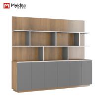 China Office Back Cabinet Multi Functional Light Industry Wrapped Edge Design Book Display 1800mm for sale