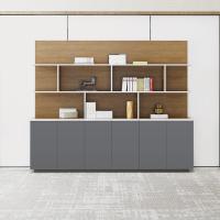 China Office Back Cabinet Multi Functional Light Industry Wrapped Edge Design Book Display 1800mm for sale