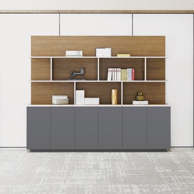 China Office Back Cabinet Multi Functional Light Industry Wrapped Edge Design Book Display 1800mm for sale