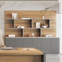 China Office Back Cabinet Multi Functional Light Industry Wrapped Edge Design Book Display 1800mm for sale