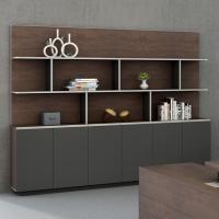 China Office Back Cabinet Multi Functional Light Industry Wrapped Edge Design Book Display 1800mm for sale