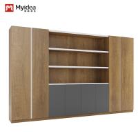 China Large Office Back Cabinet with Aluminum Alloy Edging 1800mm Book Display Storage for sale