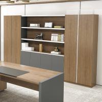 China Large Office Back Cabinet with Aluminum Alloy Edging 1800mm Book Display Storage for sale