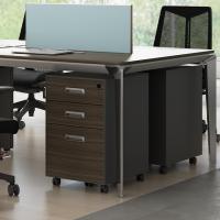 China Lockable Mobile File Cabinet with P2 E0 Grade MFC Board 3 Drawer Office Storage for sale