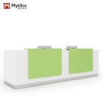 China Modern Marble Reception Desk 160cm Hotel Lobby Cashier Counter Office Furniture for sale