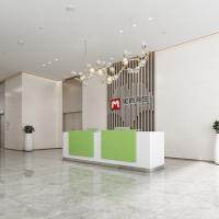 China Modern Marble Reception Desk 160cm Hotel Lobby Cashier Counter Office Furniture for sale