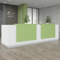 China Modern Marble Reception Desk 160cm Hotel Lobby Cashier Counter Office Furniture for sale