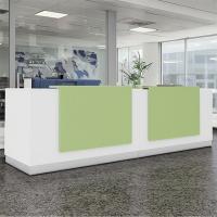 China Modern Marble Reception Desk 160cm Hotel Lobby Cashier Counter Office Furniture for sale