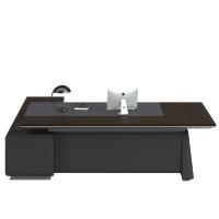 China Modern Executive Desk Set 2300mm L-Shaped Office Table with Chair and Storage Cabinet for sale