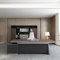 China Modern Executive Desk Set 2300mm L-Shaped Office Table with Chair and Storage Cabinet for sale