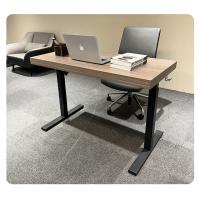China Silent Single Motor Lifting Desk Executive Office Desk with Storage 450lb Capacity E0 Grade for sale
