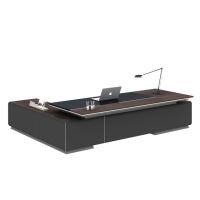 China Modern L-Shaped Executive Desk 2300mm with Storage Cabinet E0 Particle Board for sale