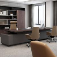China Modern L-Shaped Executive Desk 2300mm with Storage Cabinet E0 Particle Board for sale