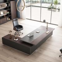 China Modern L-Shaped Executive Desk 2300mm with Storage Cabinet E0 Particle Board for sale