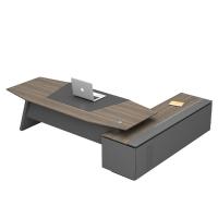 China Modern L-Shaped Executive Desk 2300mm E0 Particle Board Office Furniture for sale