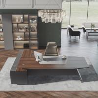 China Modern L-Shaped Executive Desk 2300mm E0 Particle Board Office Furniture for sale