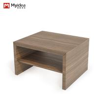 China Small Coffee Table with Two-Layer Storage, 80x50x45 cm Living Room Side Table for sale