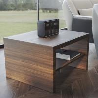 China Small Coffee Table with Two-Layer Storage, 80x50x45 cm Living Room Side Table for sale