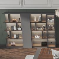 China Dark Large Storage Cabinet with Display 2000x400x800mm Office Furniture Foshan for sale