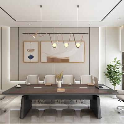 China Nordic Minimalist Office Conference Table Modern Design Long Reception Table Custom Size for sale