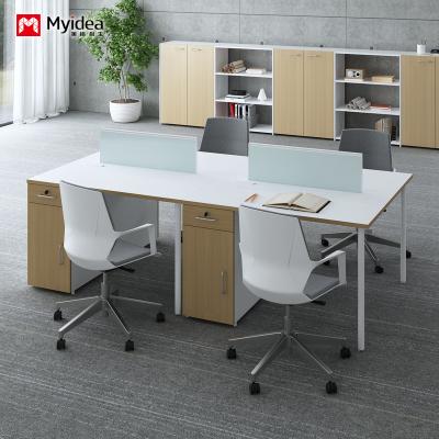 China Customizable Single & Two Person Workstation Office Desk with Screen 1200x1200mm Computer Storage for sale