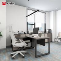 China Modern L-Shaped Manager Desk with Storage Cabinet 1650mm Width Office Furniture for sale