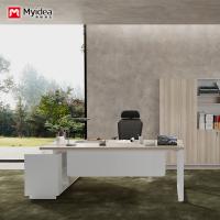 China Modern L-Shaped Manager Desk with Storage Cabinet 1650mm Width Office Furniture for sale