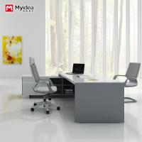 China Custom White Baked Paint Executive Office Desk 180x80cm Modern CEO Supervisor Desk for sale