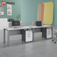 China Modern L-Shaped Office Desk with Cabinet 1200x600x750mm E0 Particle Board 450lb Capacity for sale