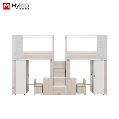 China Custom University Dormitory Integrated Bed System 4600×900×2400mm with Desk & Wardrobe - ISO9001 Certified for sale