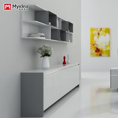 China White Glossy Painted Office Filing Cabinet Hanging Desk Cabinet 3 Drawer for sale