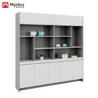China White Glossy Office Filing Cabinet with Hanging Clothes Area 1800x400x800mm for sale