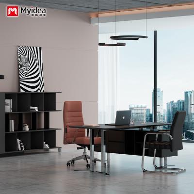 China Custom L-Shaped Executive Desk with Cabinet 1800x1600x750mm E0 Particle Board for sale