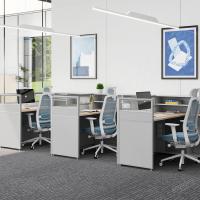China Customizable Single Seat Office Desk with Storage Cabinet 1530x1400x1050mm for sale