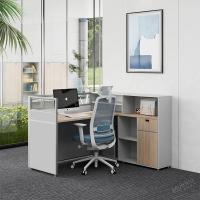 China Customizable Single Seat Office Desk with Storage Cabinet 1530x1400x1050mm for sale