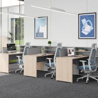 China Customizable Single Seat Office Desk with Storage Cabinet 1530x1400x1050mm for sale