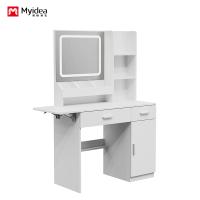 China customization Simple with Mirror, Stool, Dressing Table, Bedroom, Cosmetics with Cabinet, Storage Table, Small-sized Household, Makeup Table for sale